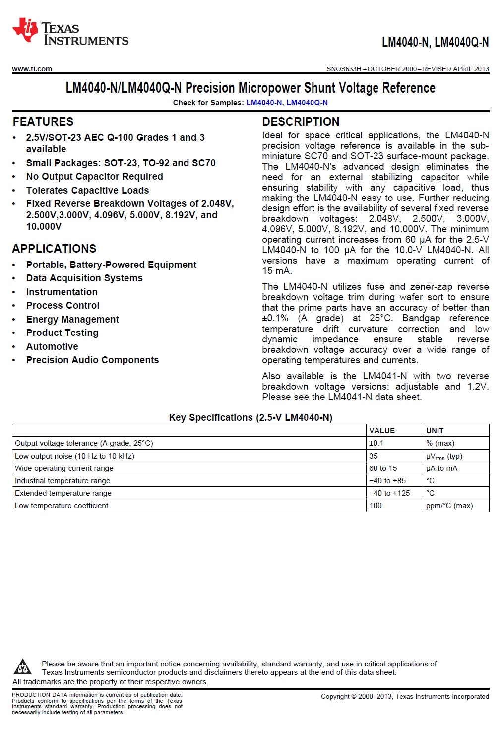 V.REF 2.5V 15mA 0.5% Precision Micropower Shunt Voltage 3p. SOT23 ...